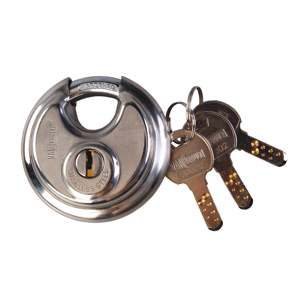 Van Vault Stainless Steel Disc Padlock S10063 – ardmillan.ie
